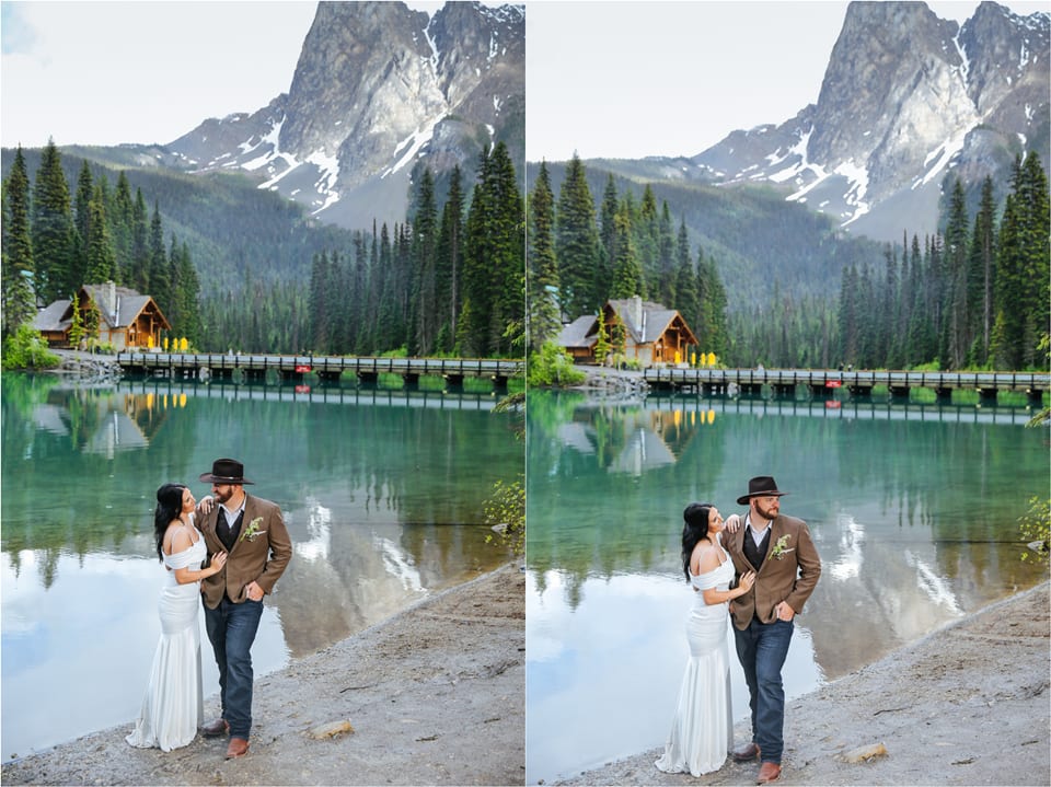 Emerald Lake Lodge Elopement Wedding Winter Lotus Photography Wedding
